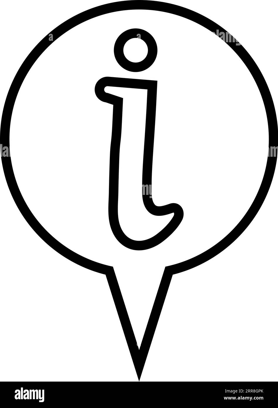 Icon information pointer letter Stock Vector Images - Alamy