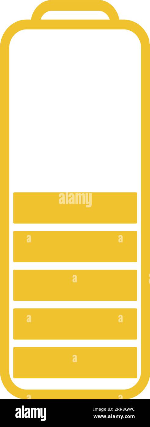 Batteries level charge energy accumulator half charged Stock Vector ...