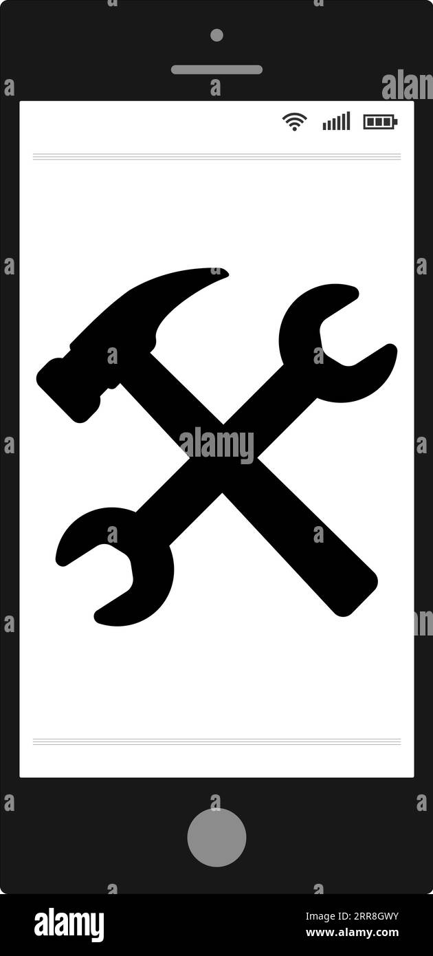 Mobile phone repair shop logo icon Stock Vector Image & Art - Alamy