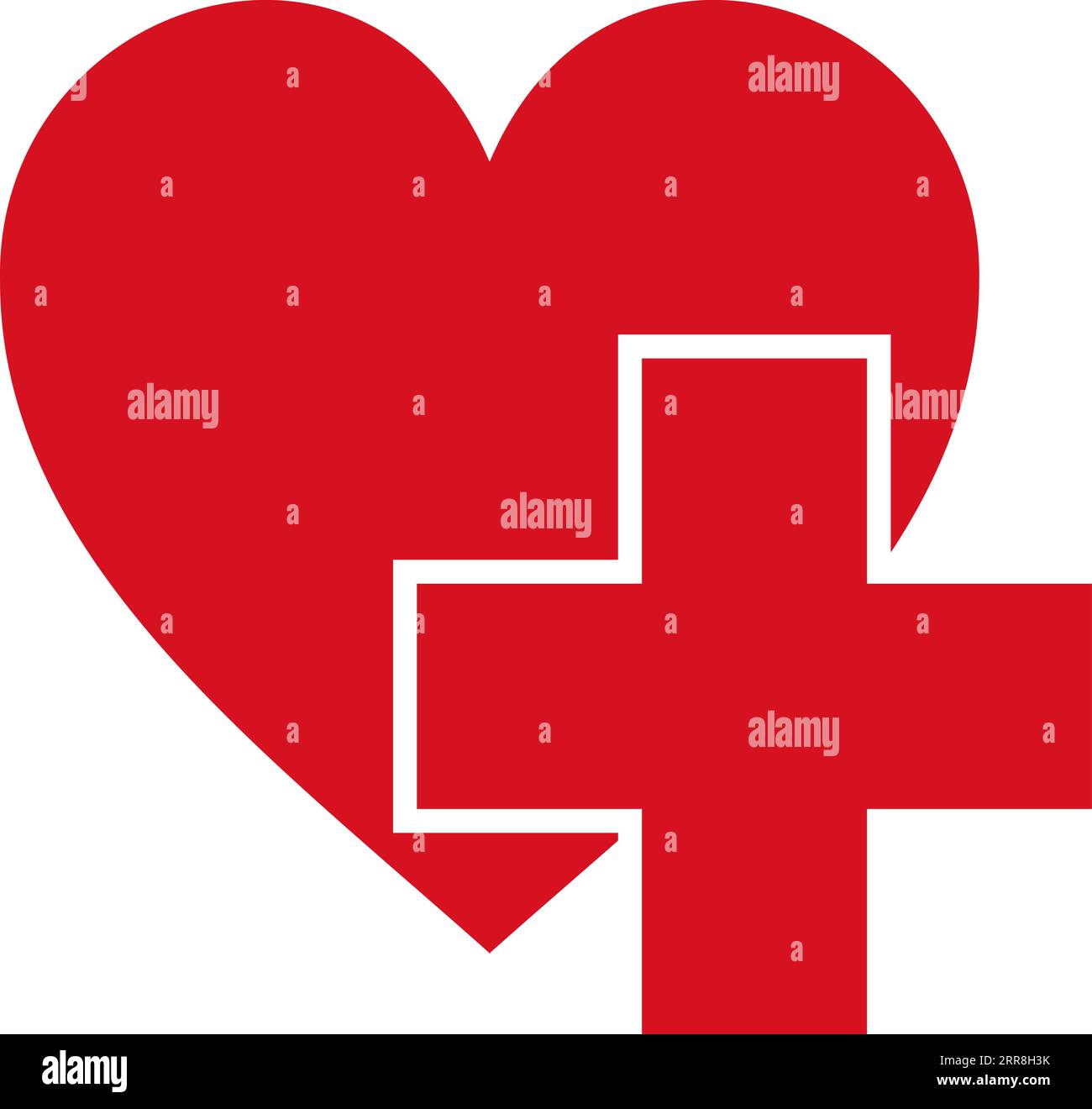 Sign symbol health logo hospital red cross heart Stock Vector Image ...