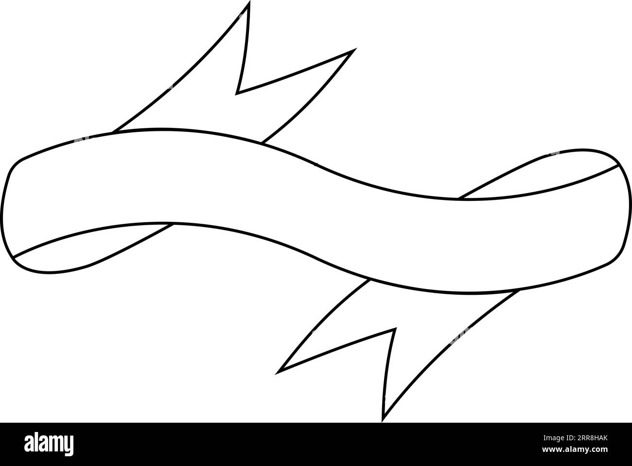 simple classic ribbon banner template simple ribbon with curls Stock ...