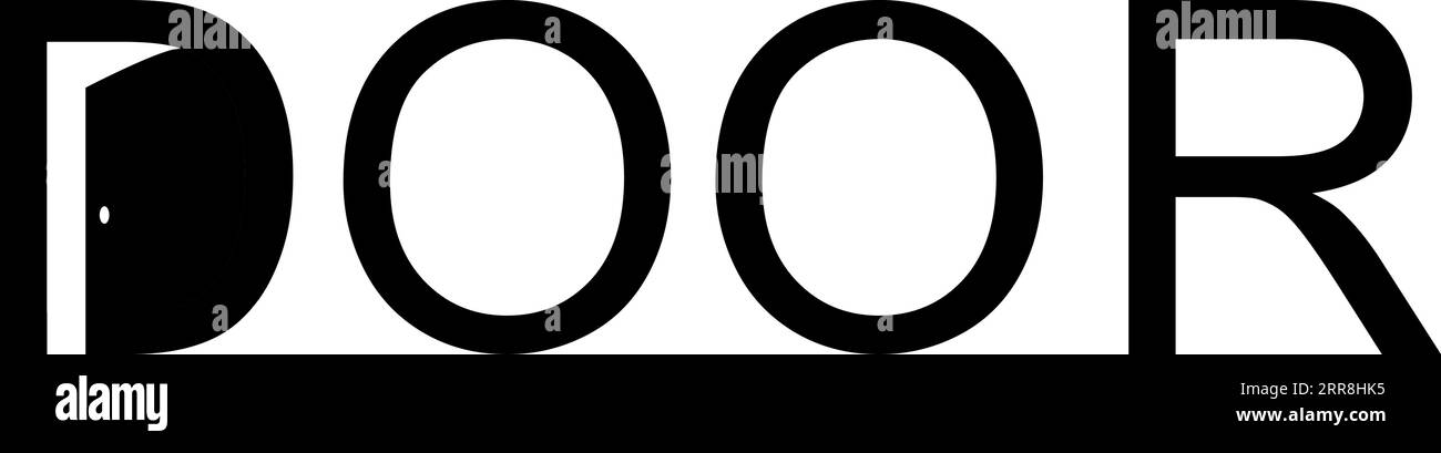 logo open door vector letter D with door open word Stock Vector Image ...