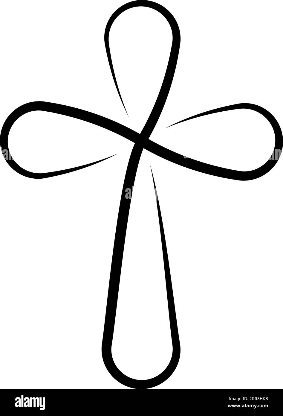 Calligraphy Christian cross, vector calligraphy lines cross Stock ...