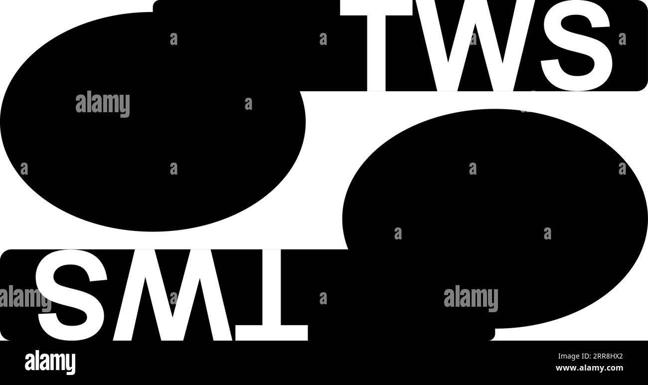 TWS text true wireless stereo bluetooth wireless headphones Stock ...