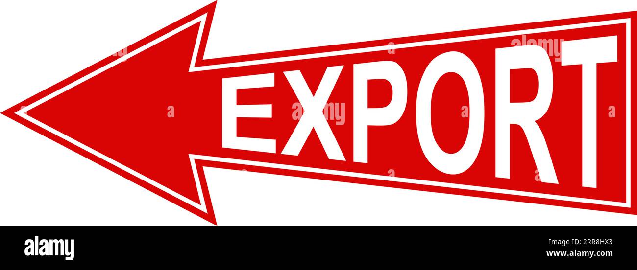 Arrow pointer export, vector pointers for import goods Stock Vector ...