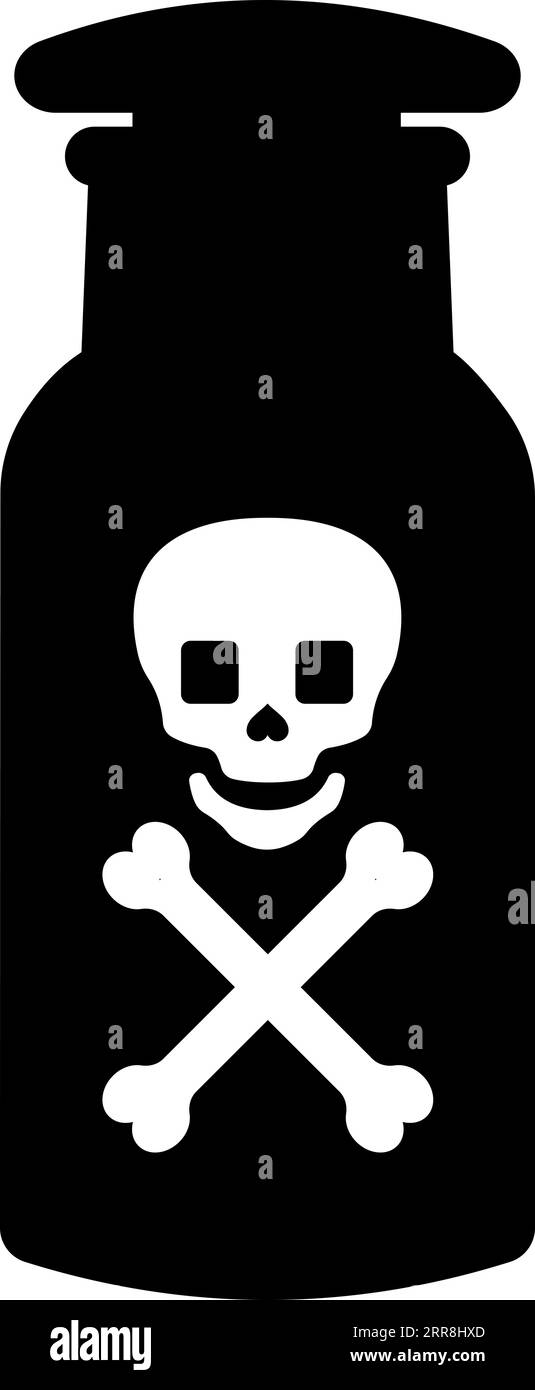 toxic poison bottle with death sign skull and bones Stock Vector Image ...