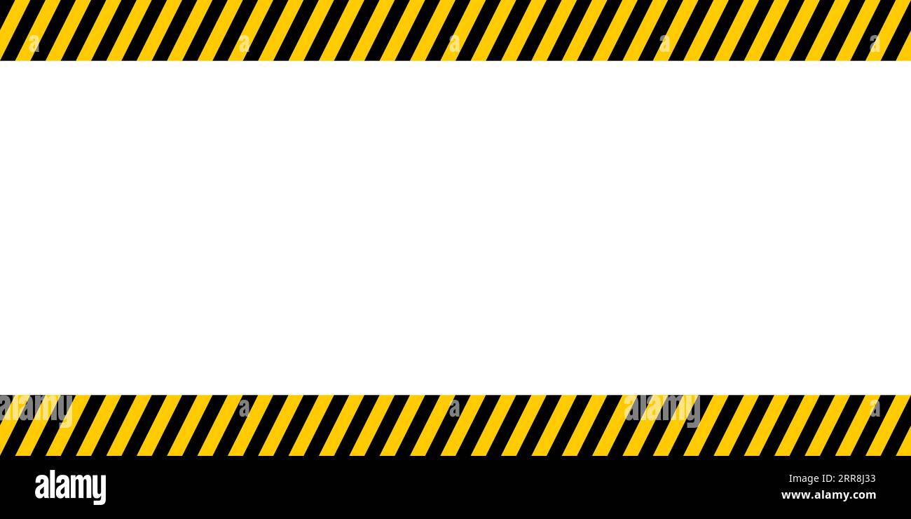 Bulletin board important announcements, yellow and black diagonal ...