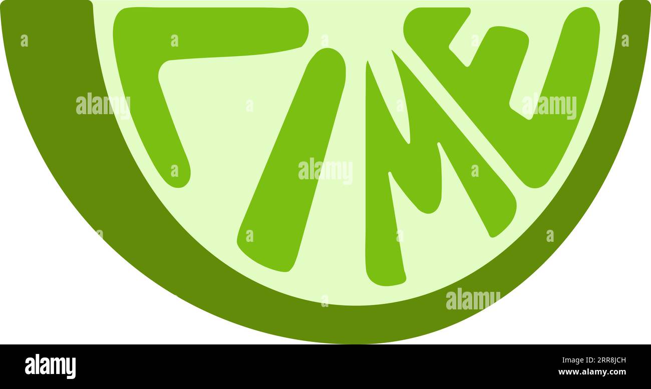 Half fresh green lime Stock Vector Images - Alamy