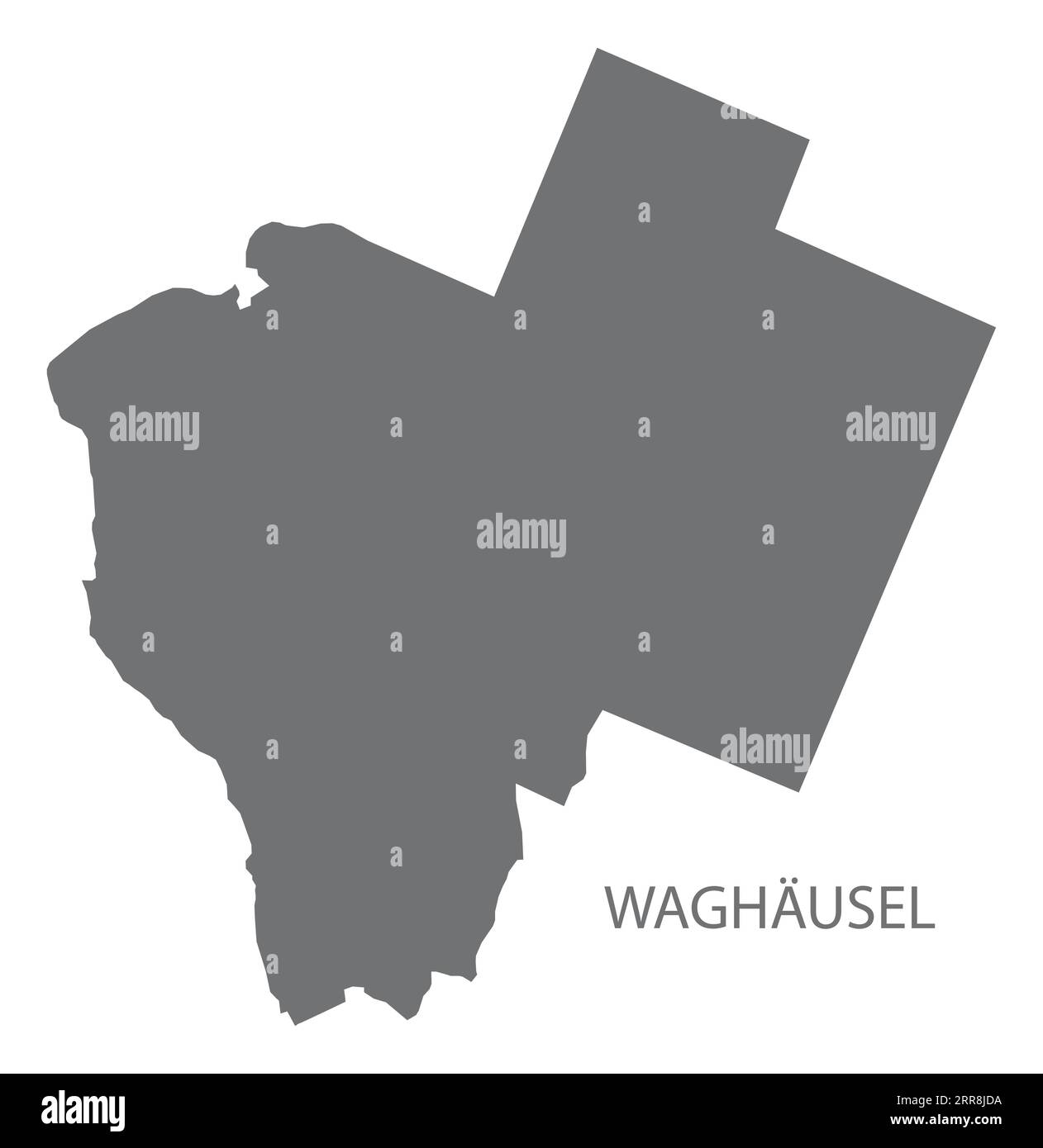 Waghäusel German city map grey illustration silhouette shape Stock ...