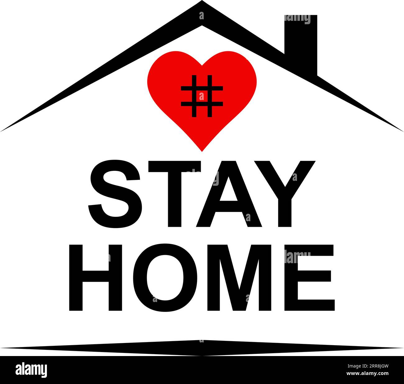 Stay home, self isolation concept for protection covid 19 Stock Vector ...