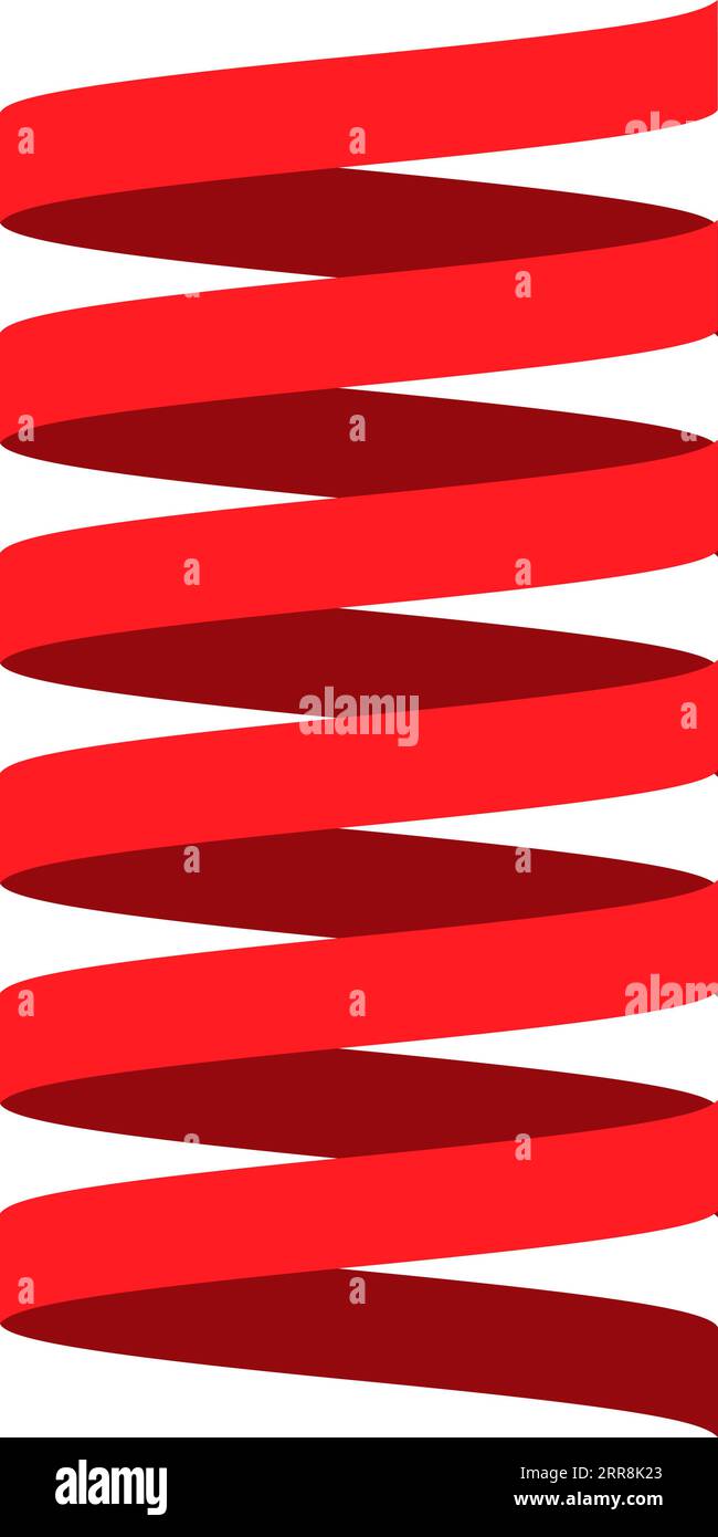 3D ribbon strip, centered geometric shapes cylinder Stock Vector Image ...