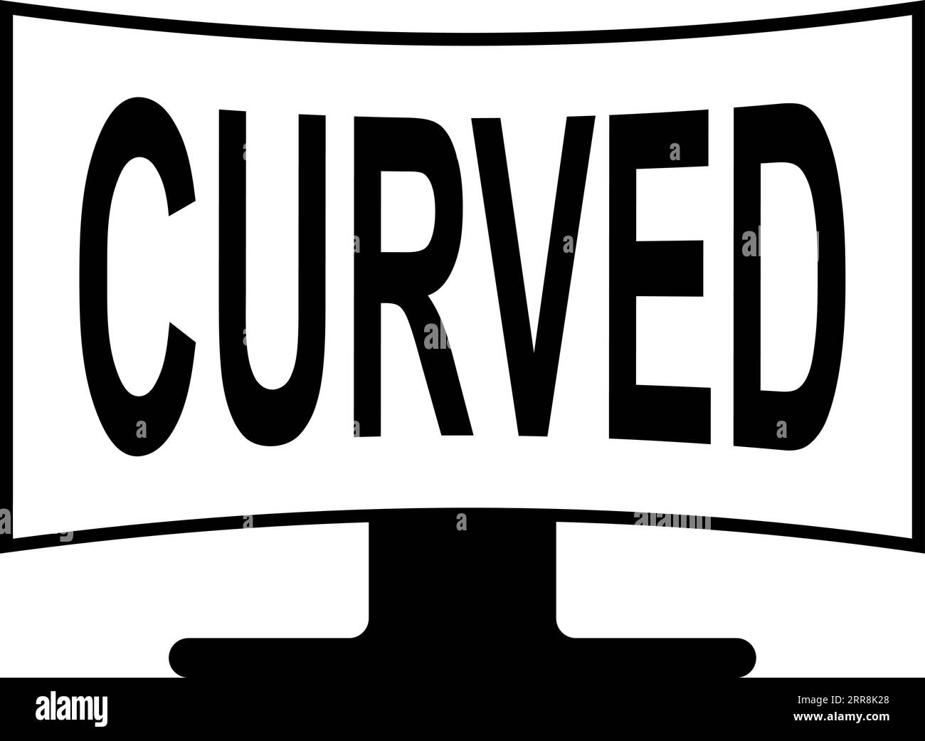 curved screen monitor icon Stock Vector Image & Art - Alamy