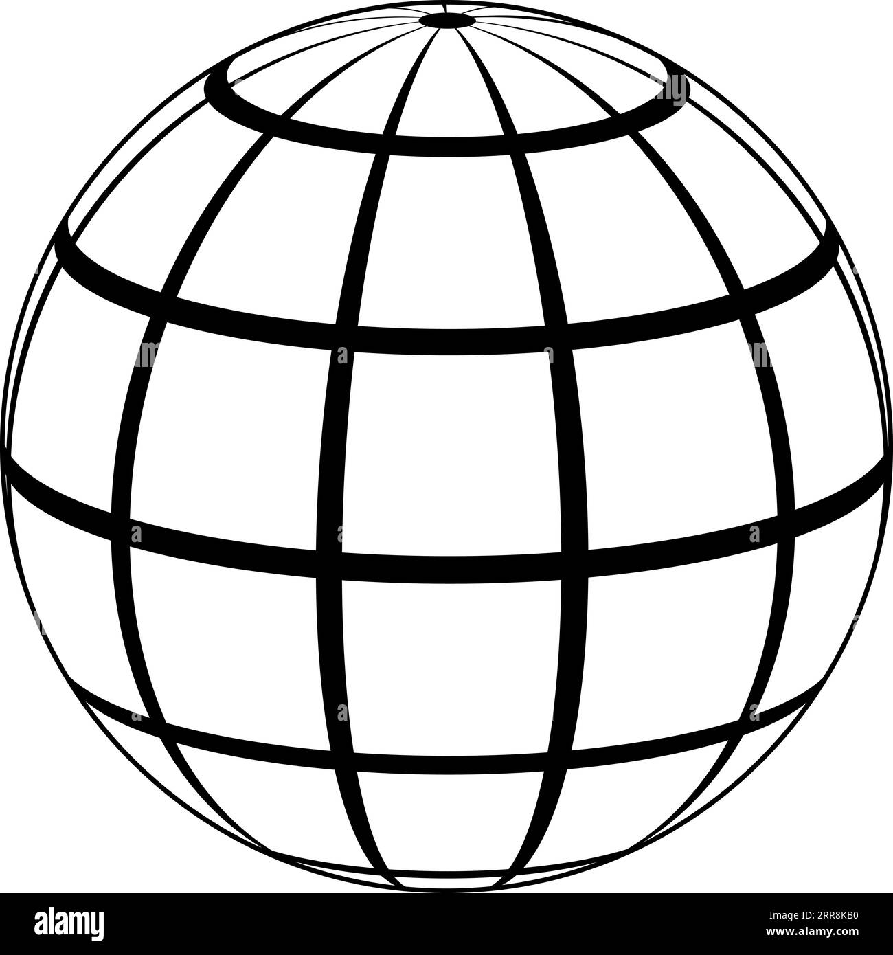 graticule globe Meridian and parallel Earth Stock Vector Image & Art ...