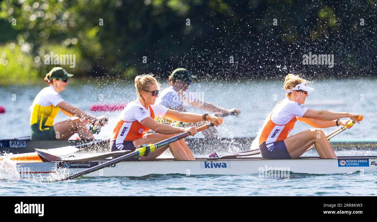 BELGRADE - Ymkje Clevering and Veronique Meester in action during the ...