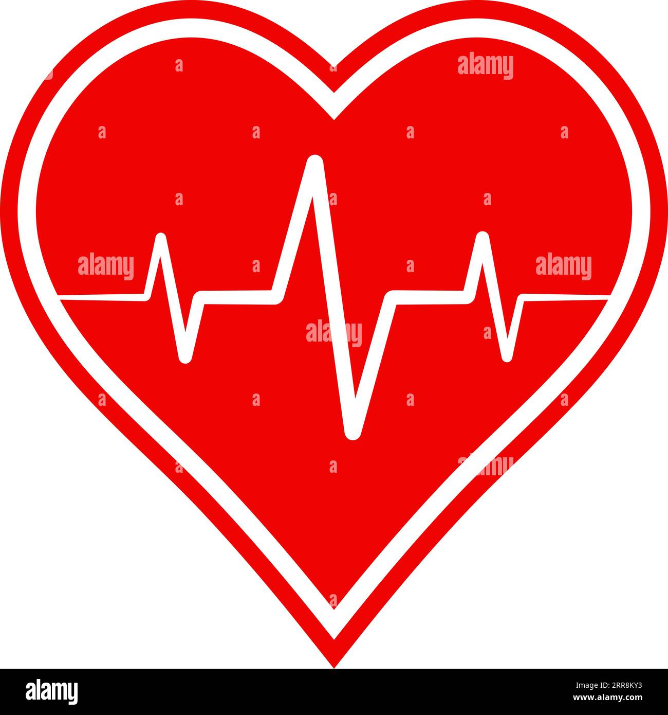 icon health sign, heart with heartbeat Stock Vector Image & Art - Alamy