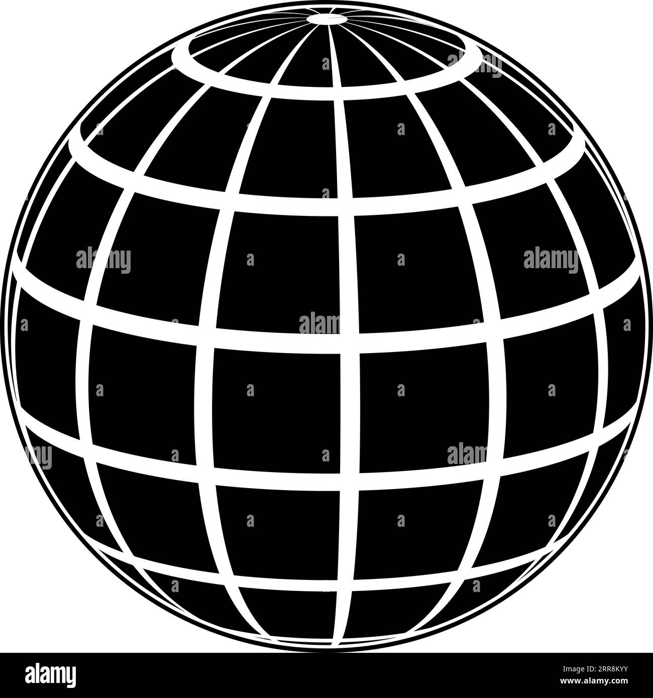 black globe 3D model of the Earth or of the planet Stock Vector Image ...