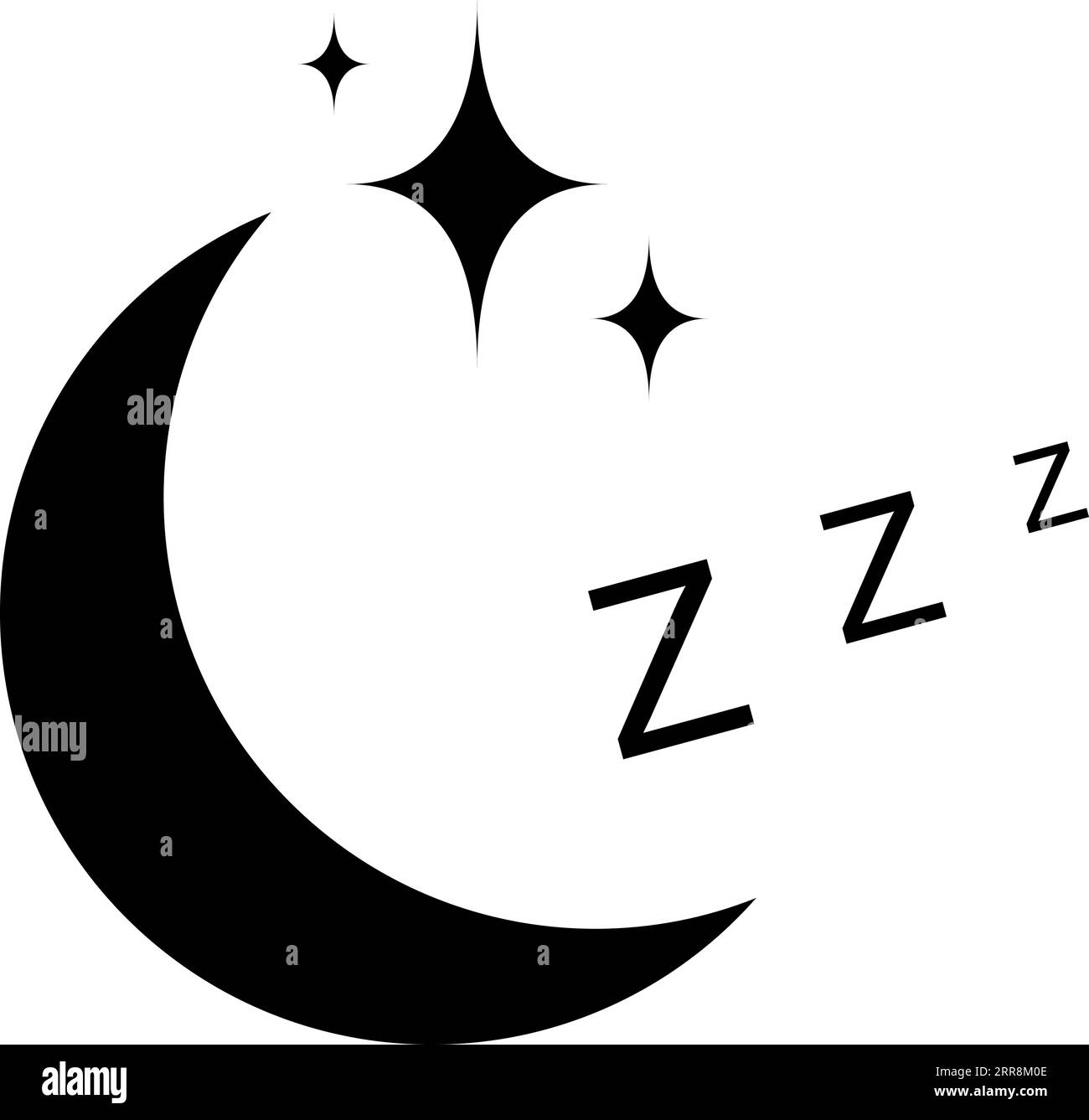 icon sleep sign, sleeping moon with stars Stock Vector Image & Art - Alamy