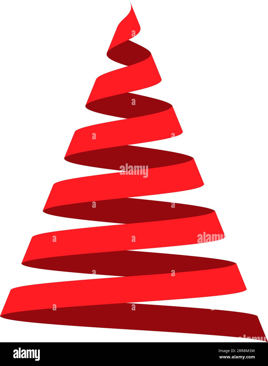 3D ribbon strip, centered geometric shapes cone Stock Vector Image ...