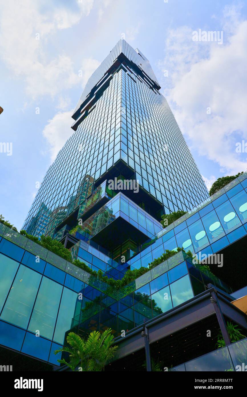 Exterior of the landmark MahaNakhon Building in Bangkok, Thailand Stock ...