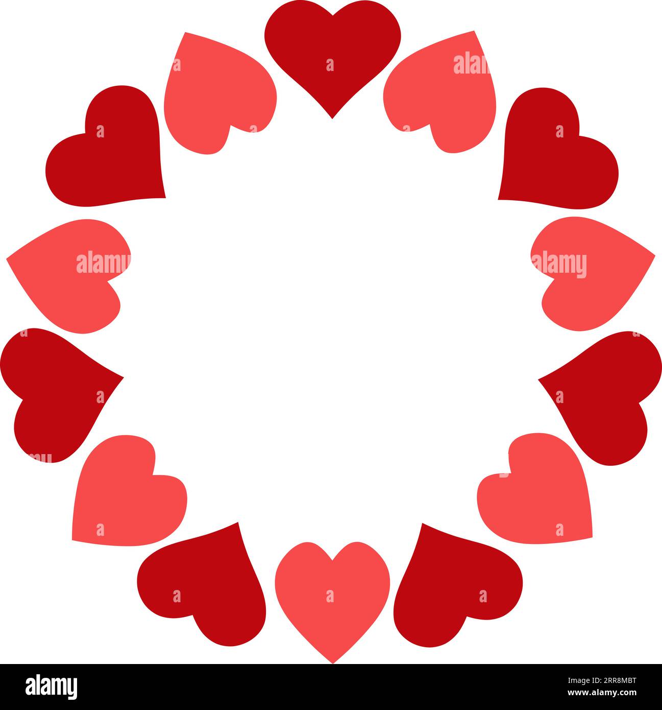 Valentine frame hearts photo frame loved template circular hearts ...