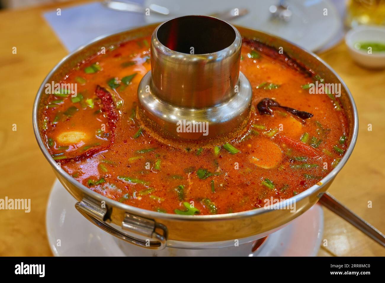 Traditional Thai Dish Tom Yum Goong Cooked in a Pot Stock Photo - Alamy