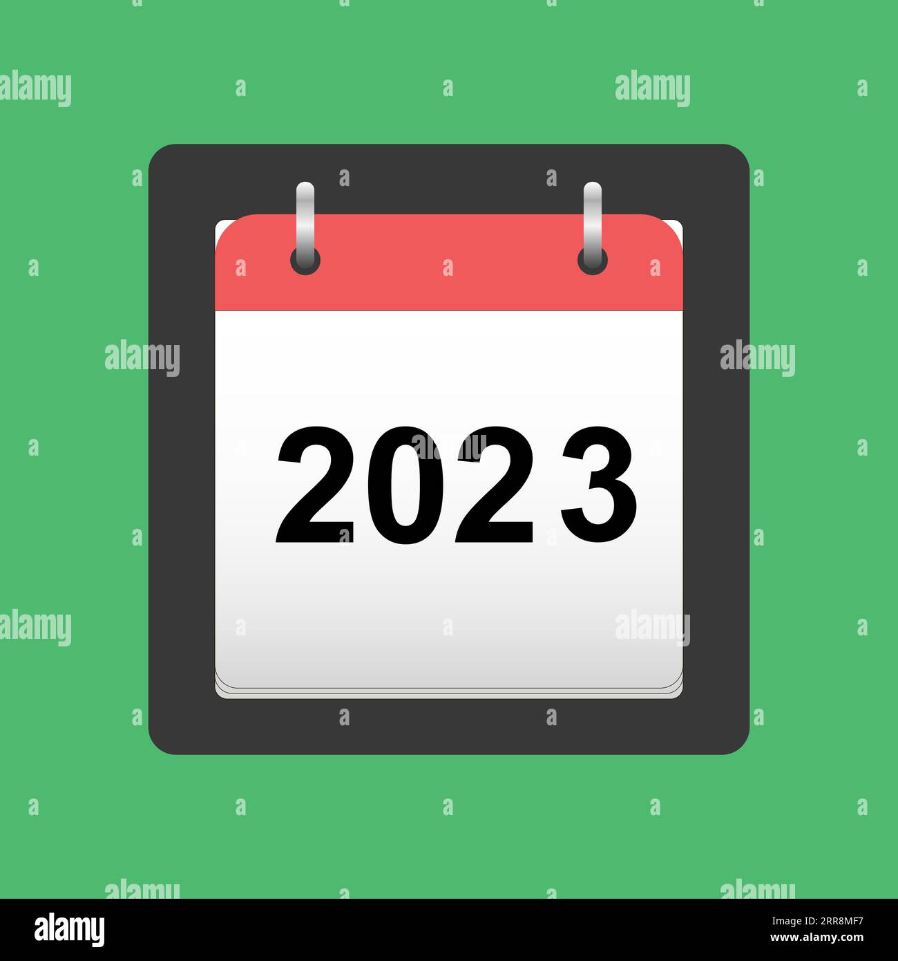 2023 calendar flat icon, title page of calendar Stock Vector Image ...