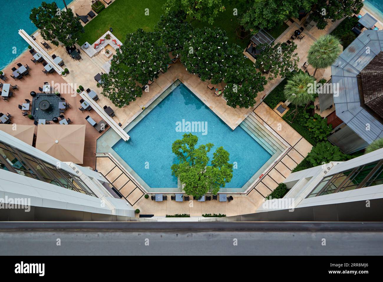 Hotel Swimming Pool and Landscape Viewed from a High Place Stock Photo ...