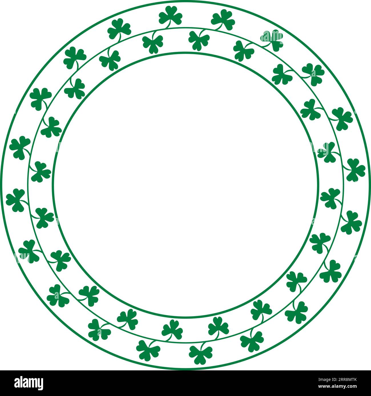 Round frame made clover leaves bringing good luck Stock Vector Image ...