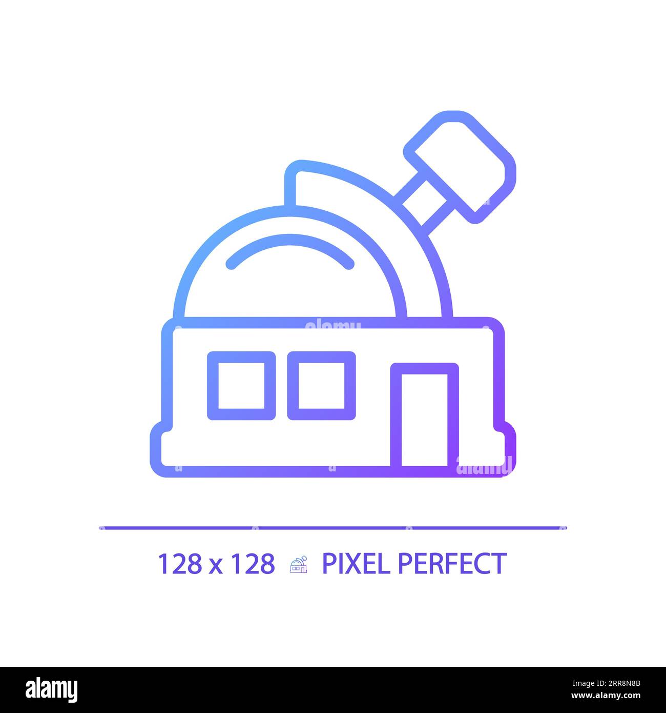 Observatory pixel perfect gradient linear vector icon Stock Vector Image & Art - Alamy