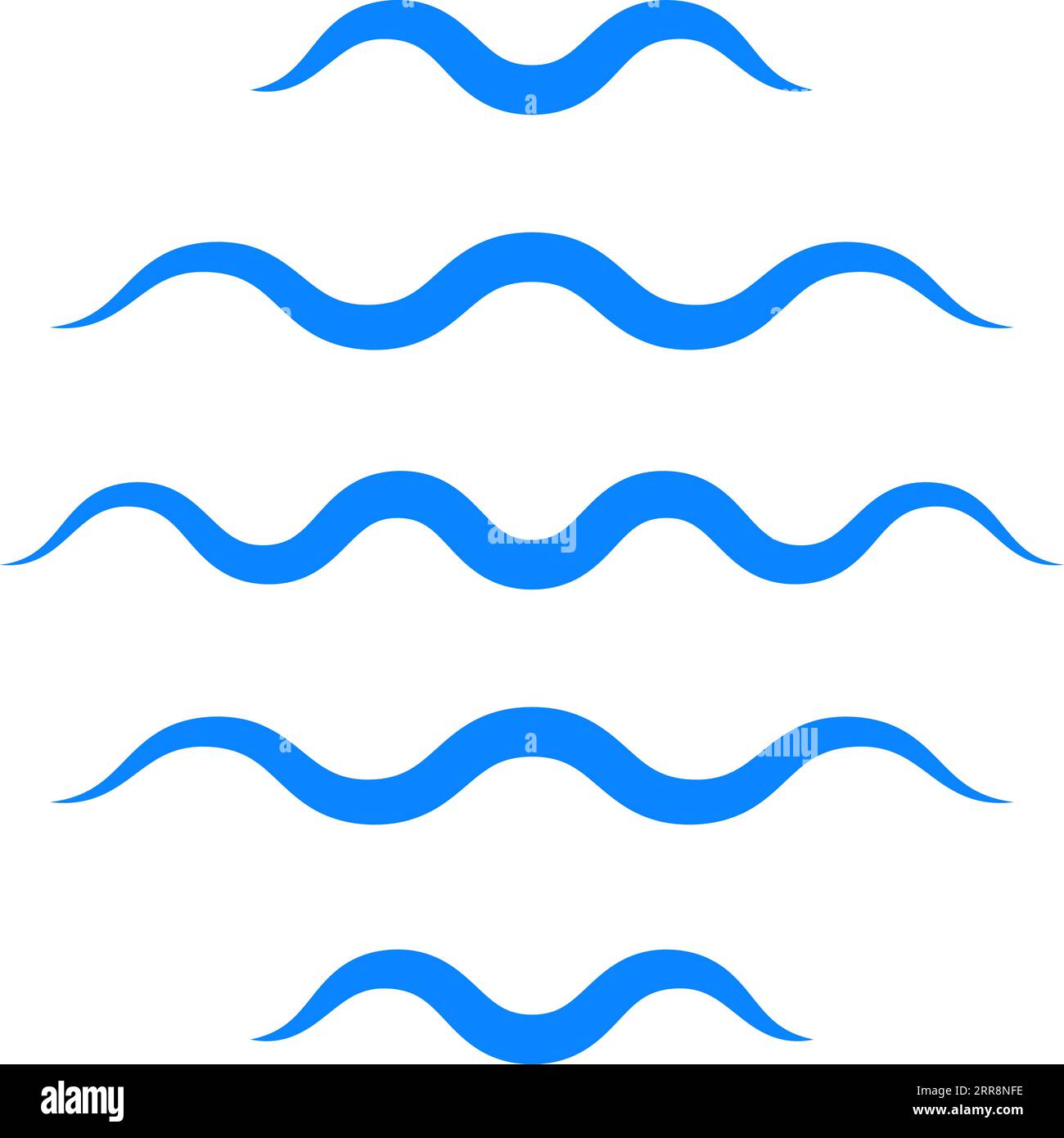 Sea wave logo icon water symbol form blue wavy line Stock Vector Image ...