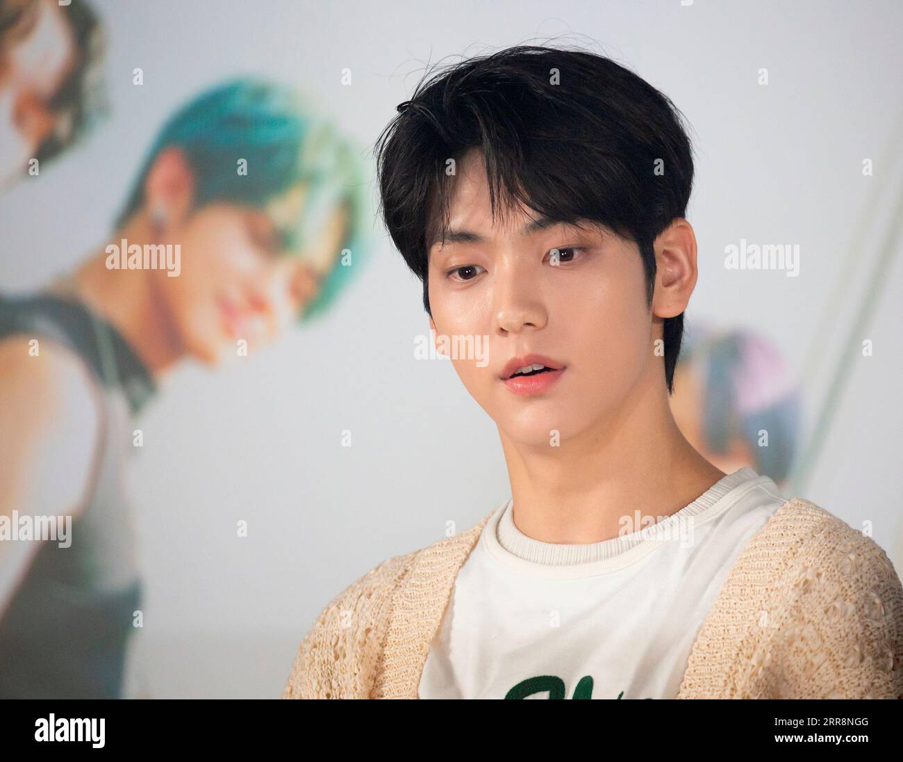 Soobin (TOMORROW X TOGETHER), July 26, 2023 : Soobin of South Korean boy band TXT attends a fan ...