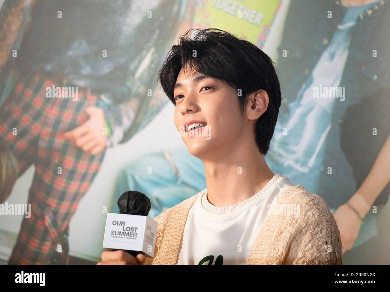 Soobin (TOMORROW X TOGETHER), July 26, 2023 : Soobin of South Korean boy band TXT attends a fan ...