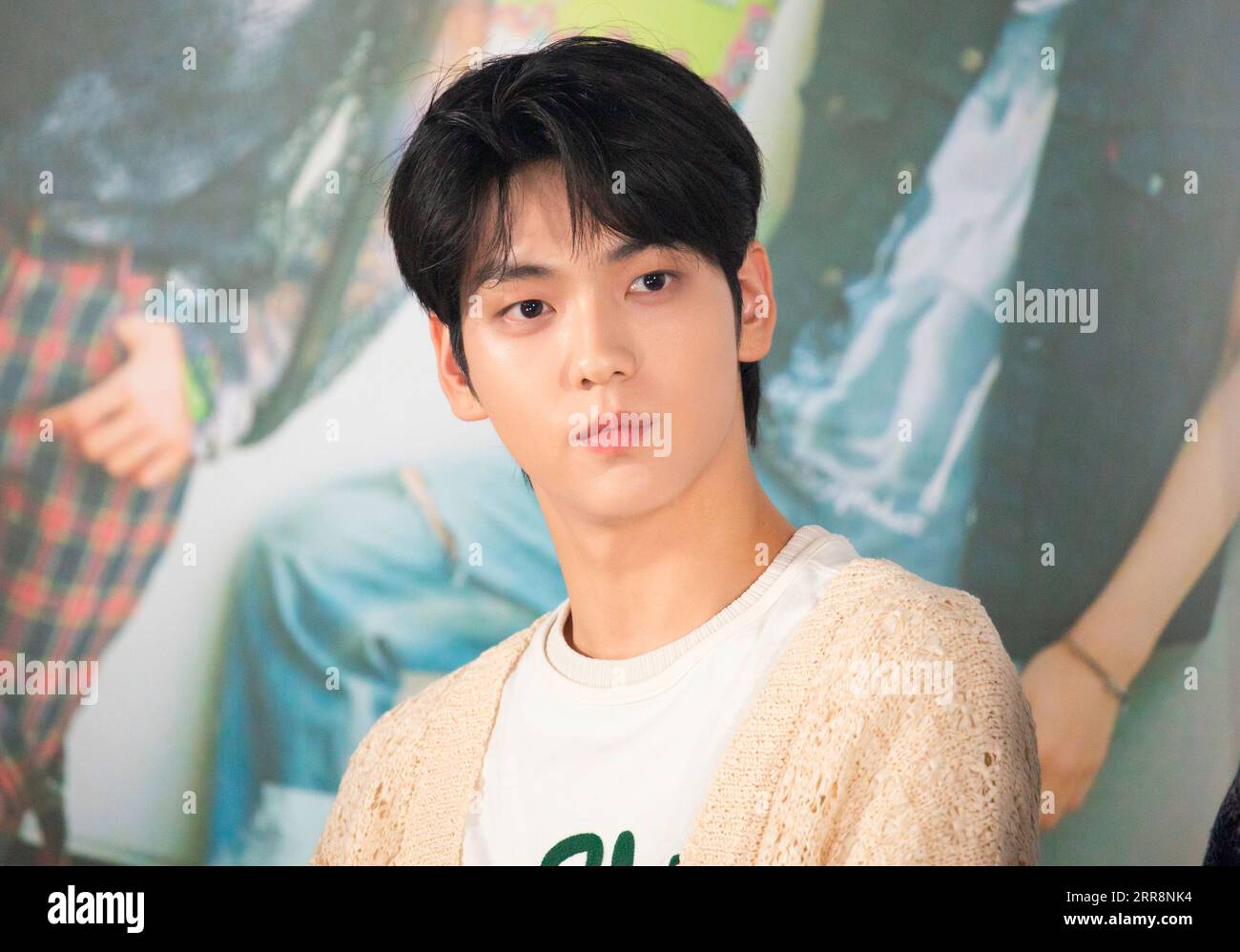 Soobin (TOMORROW X TOGETHER), July 26, 2023 : Soobin of South Korean boy band TXT attends a fan ...