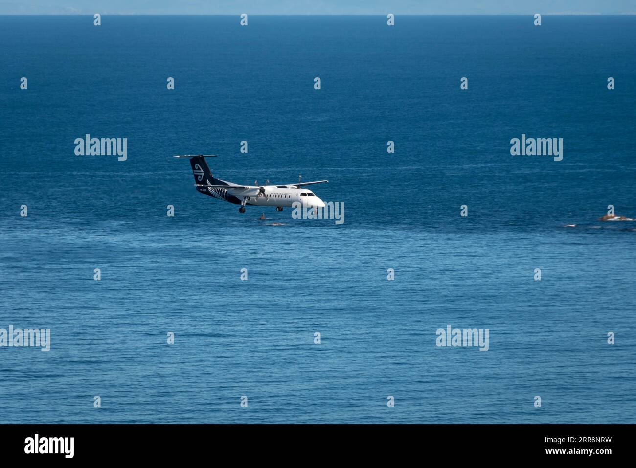 De Havilland Canada Dash 8-300 Aircraft approaching Wellington airport ...