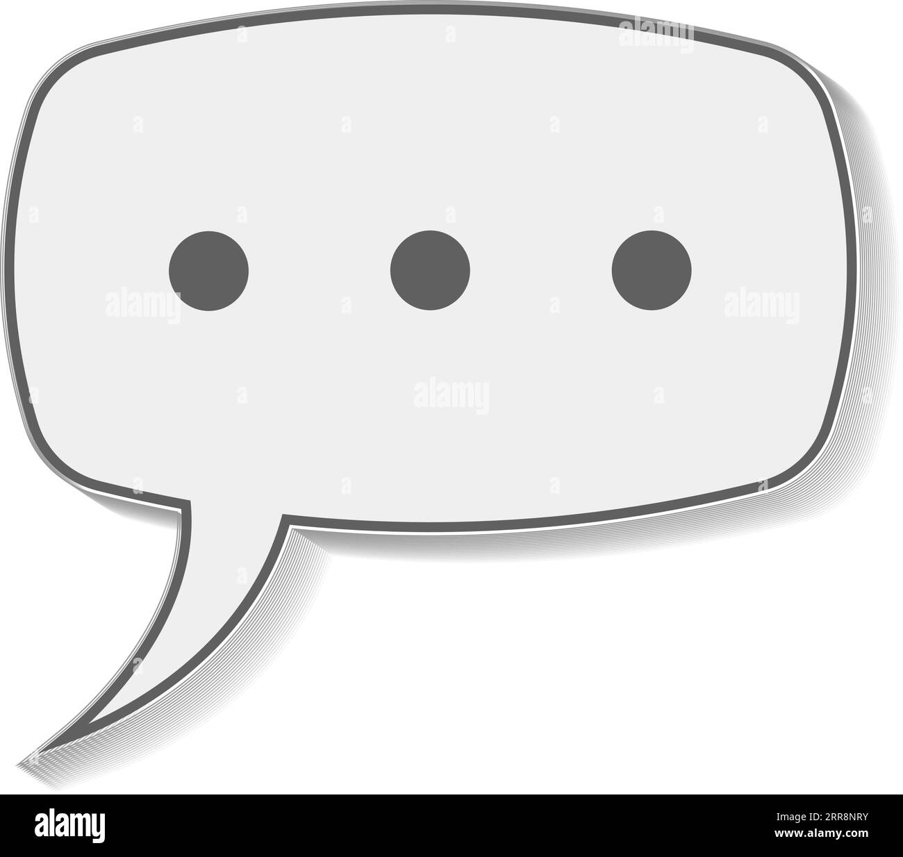 think oval buble speech icon with three dots Stock Vector Image & Art ...