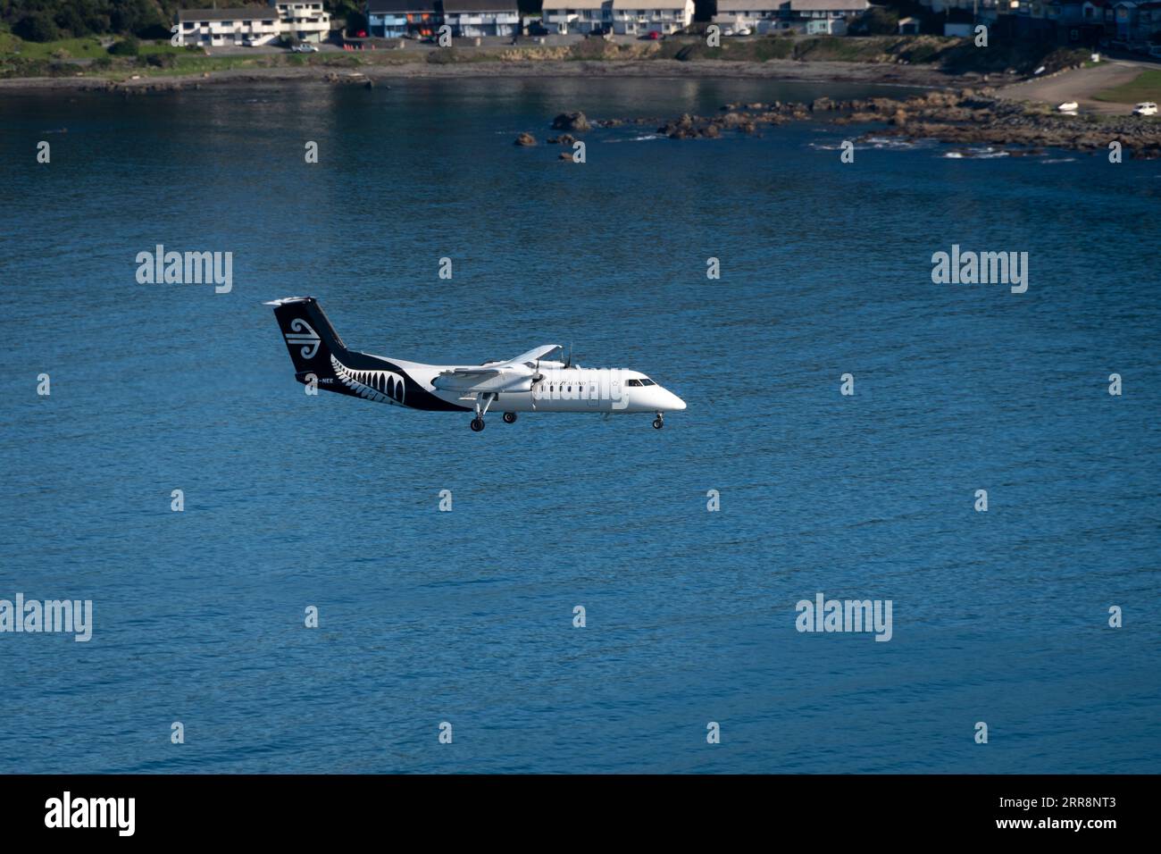 De Havilland Canada Dash 8-300 Aircraft approaching Wellington airport ...