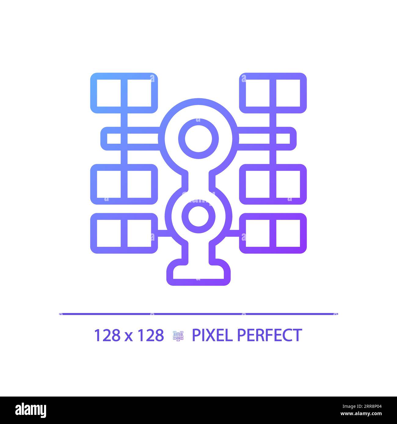 Space station pixel perfect gradient linear vector icon Stock Vector Image & Art - Alamy