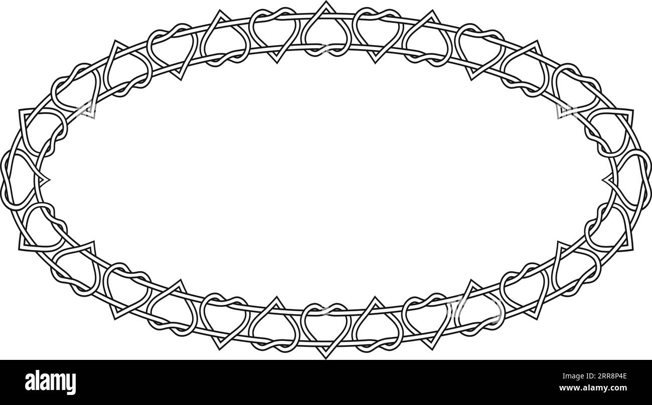 Oval frame vector vectors Black and White Stock Photos & Images - Alamy