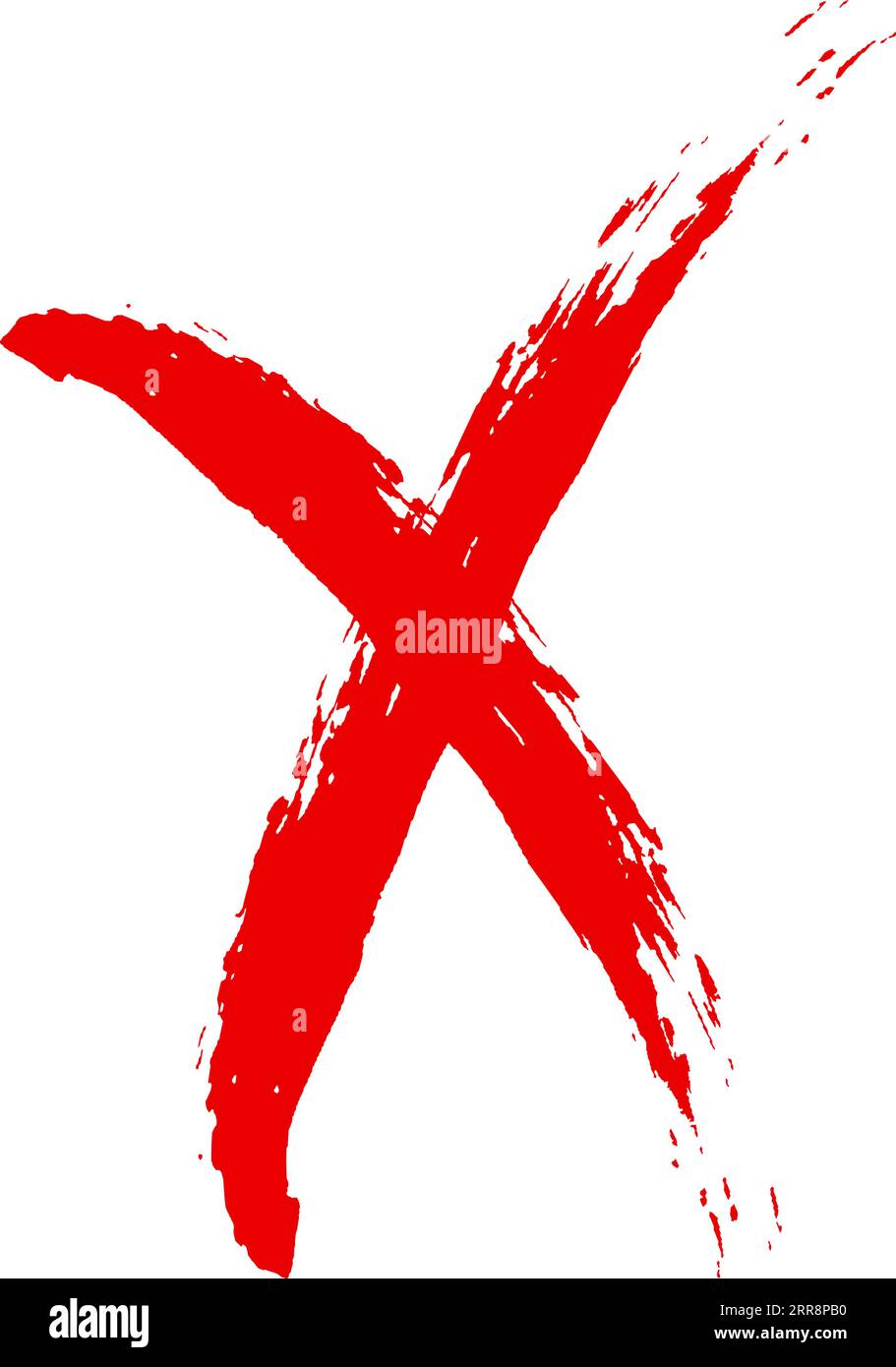 Icons no red cross sign reject, cross hand drawn calligraphic Stock ...