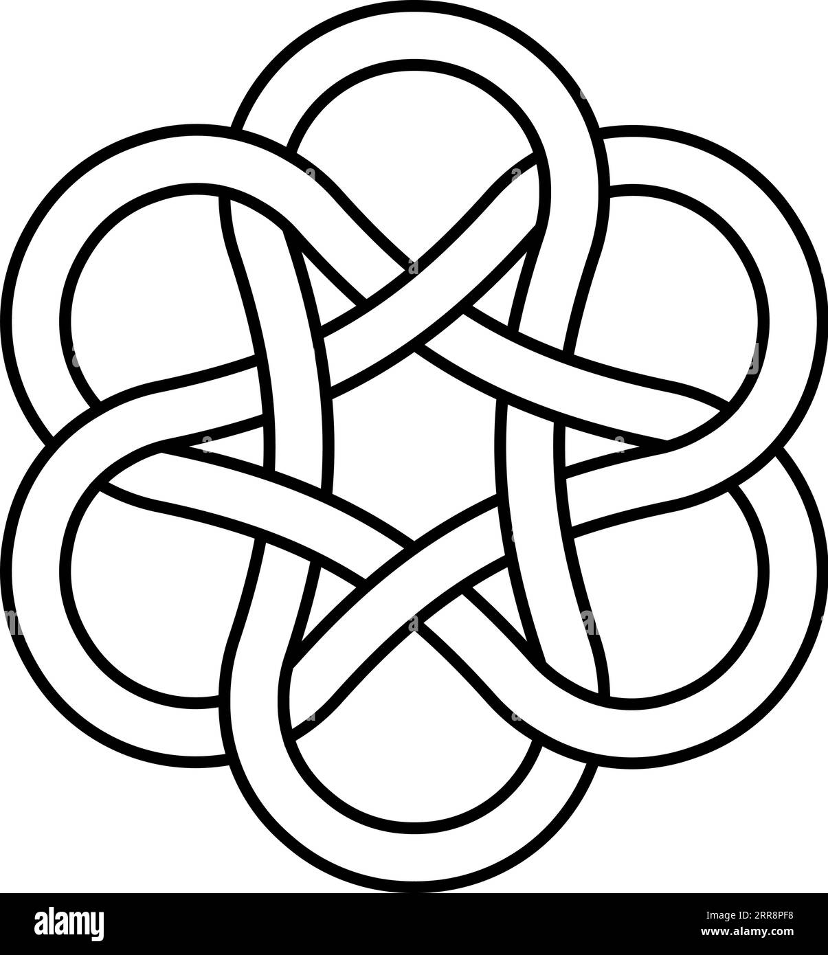ancient infinity knot pattern sign is good luck and wealth Stock Vector ...