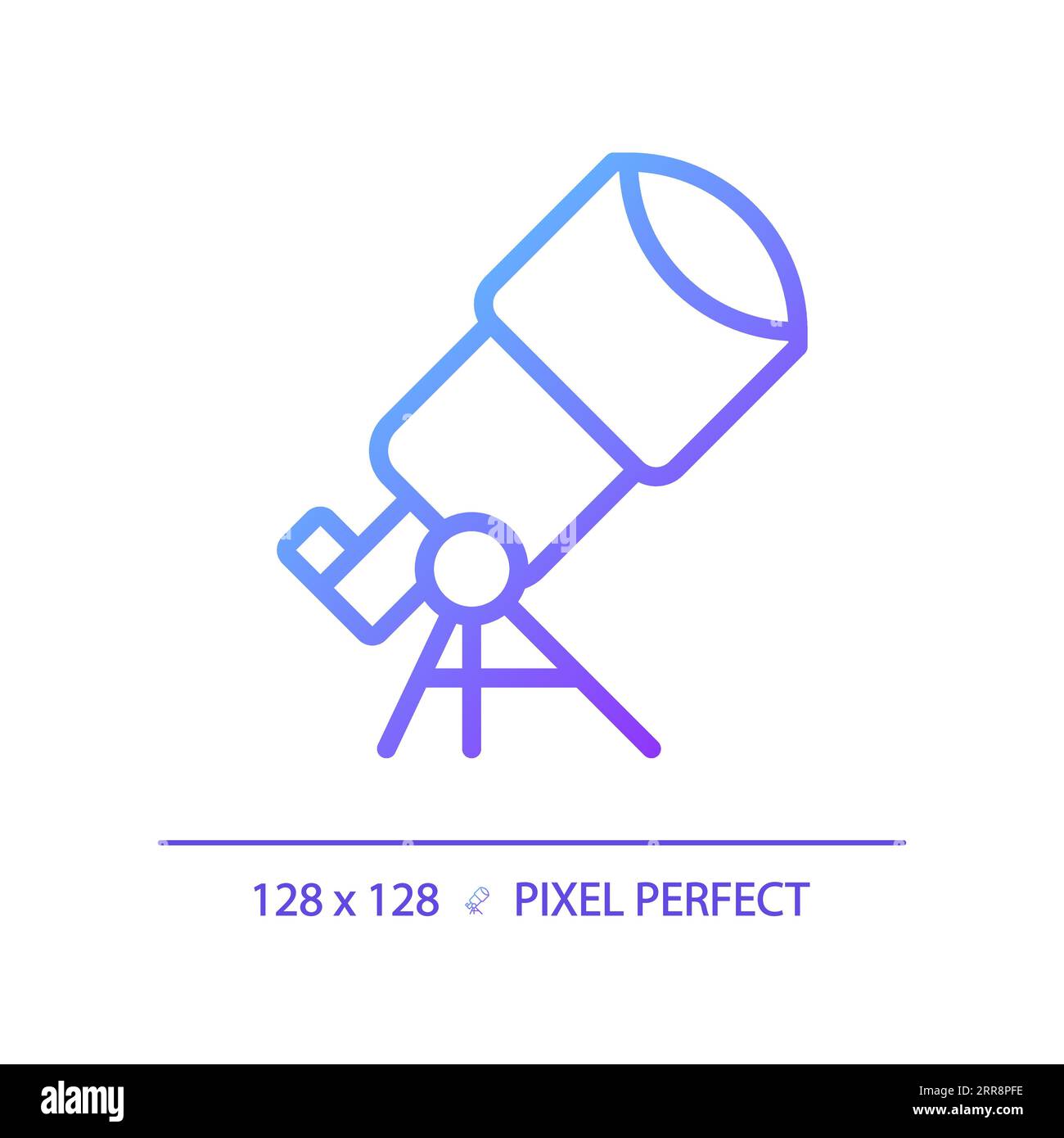 Telescope pixel perfect gradient linear vector icon Stock Vector Image & Art - Alamy