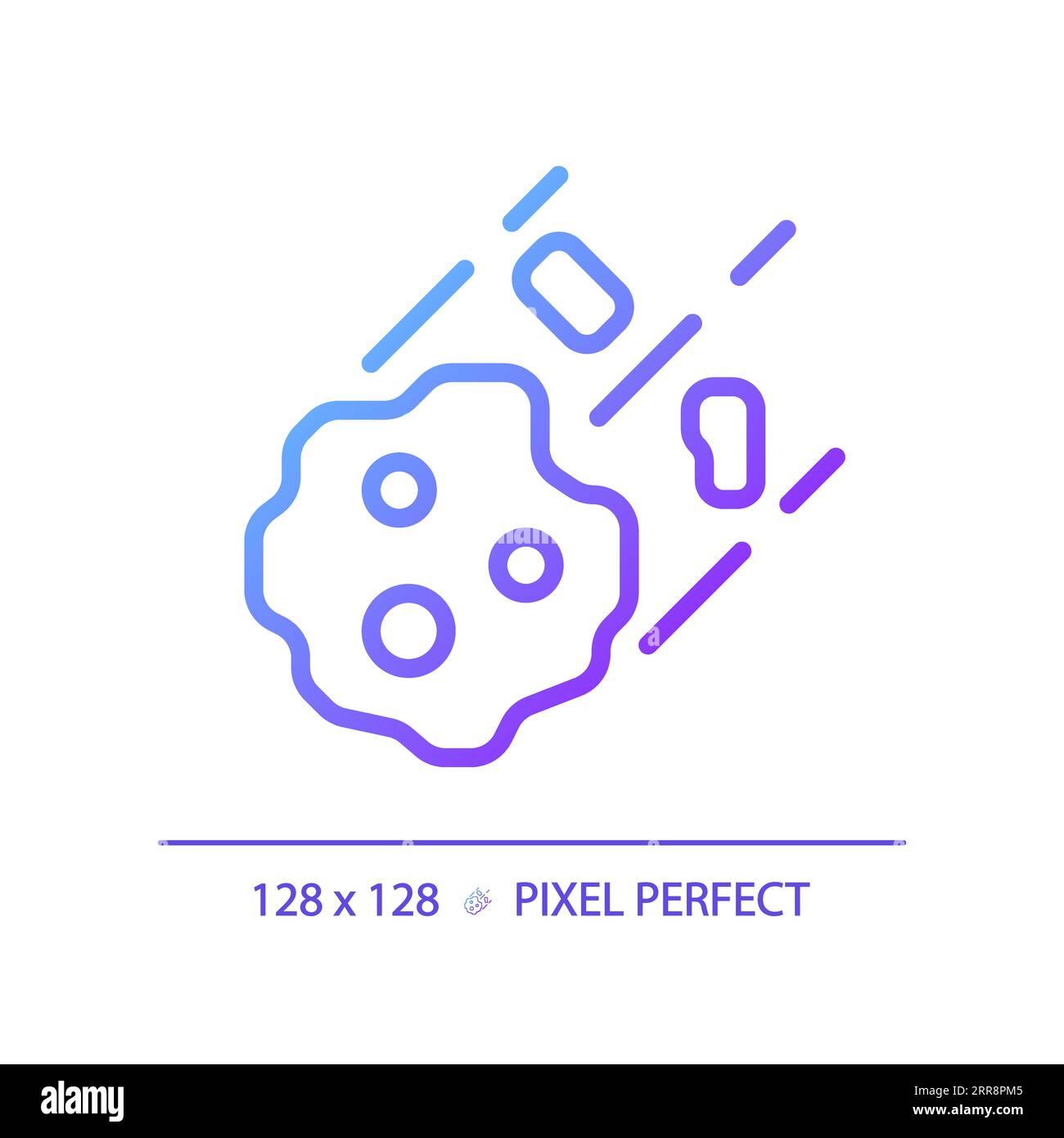 Asteroid pixel perfect gradient linear vector icon Stock Vector Image & Art - Alamy