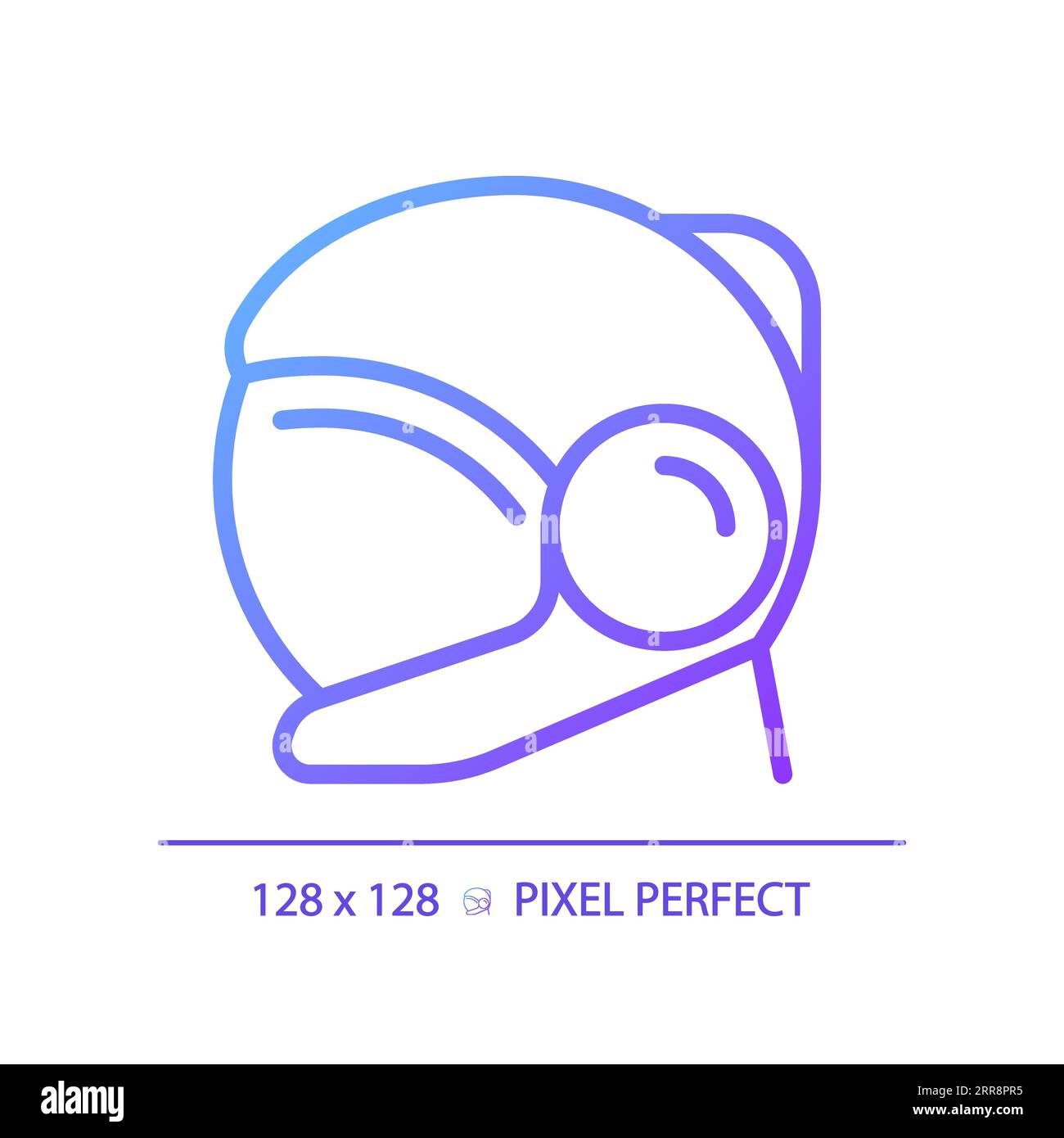 Space helmet pixel perfect gradient linear vector icon Stock Vector Image & Art - Alamy