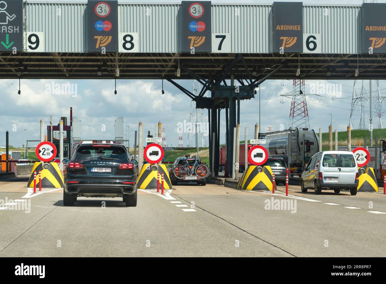 Belgium - July 26 2023:The Liefkenshoektunnel is a toll tunnel between ...