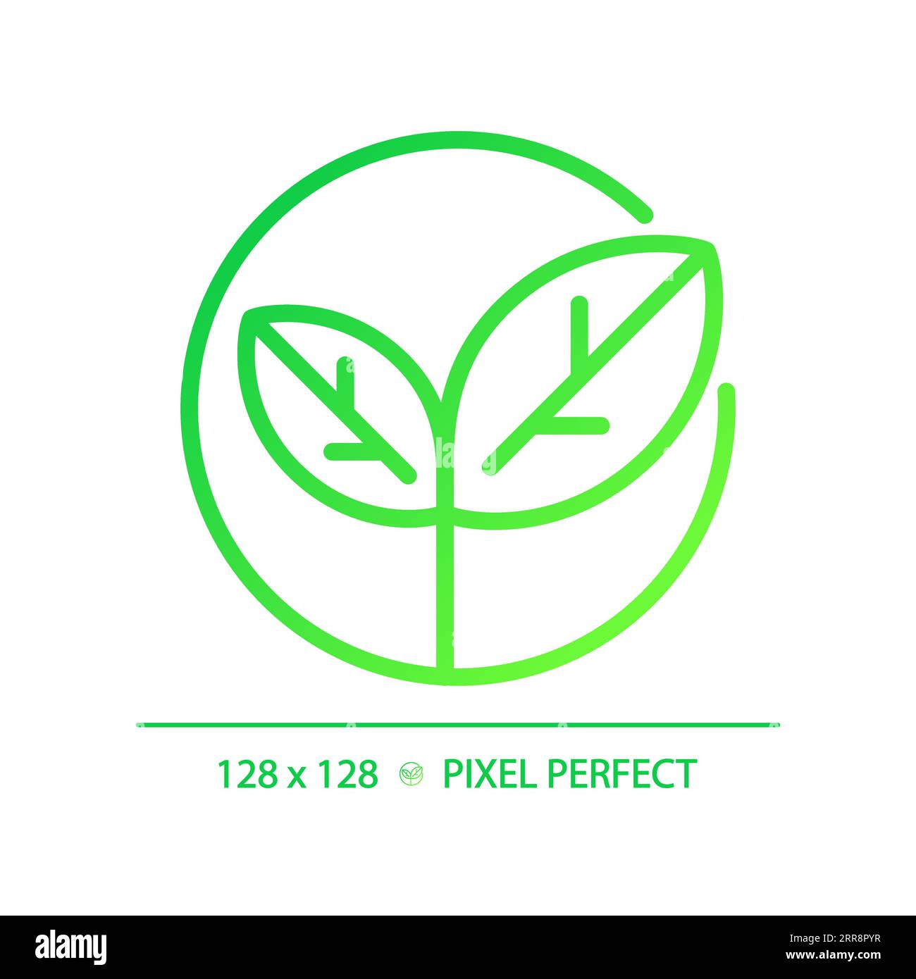 2D thin linear green gradient vegetarian icon Stock Vector Image & Art - Alamy