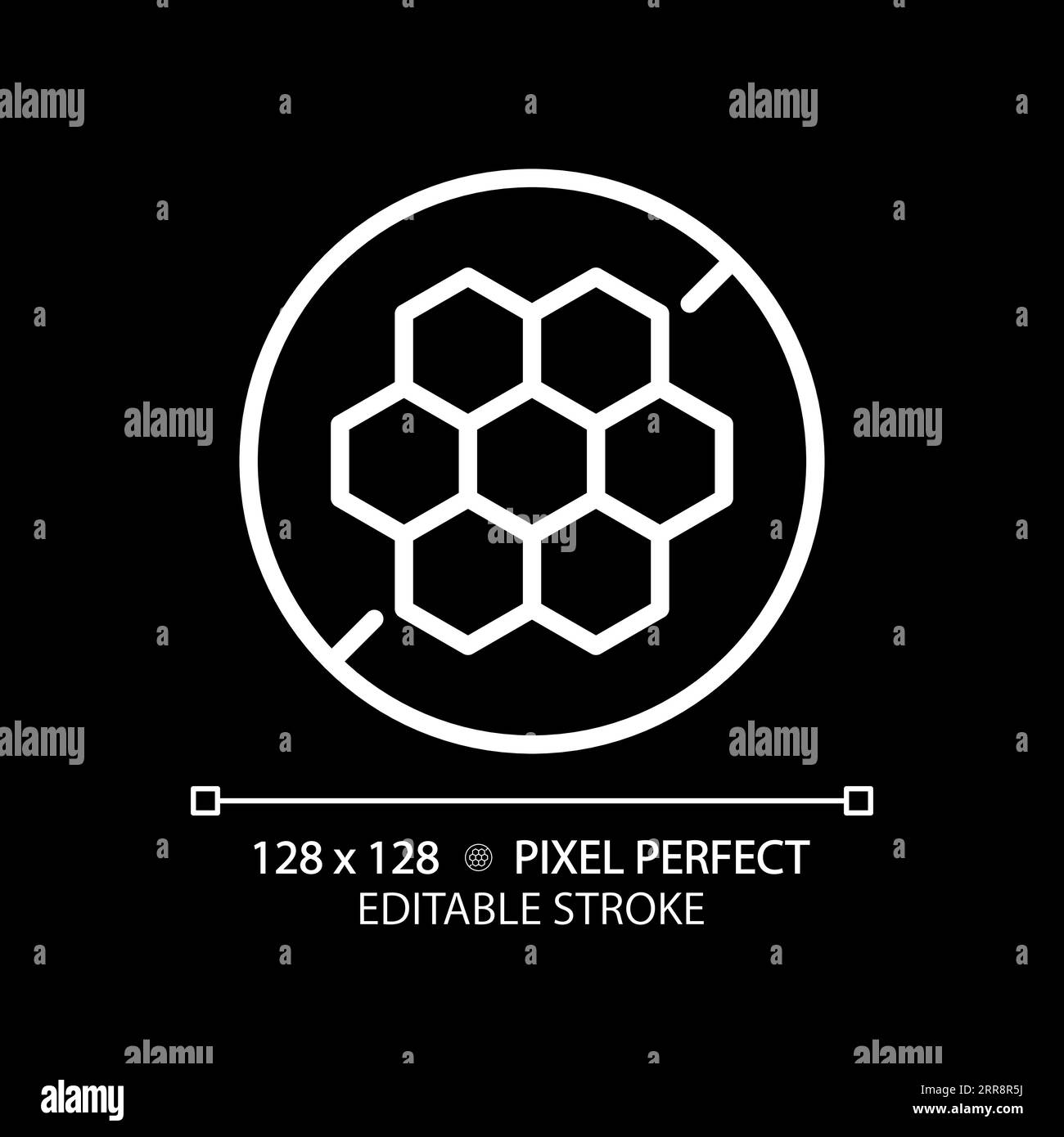 2D customizable thin linear white honeycomb icon Stock Vector Image ... 2D customizable thin linear white honeycomb icon Stock Vector Image ...