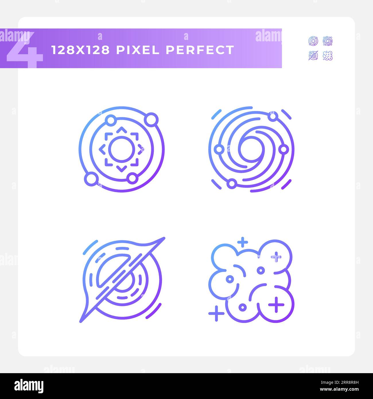 Outer space pixel perfect gradient linear vector icons set Stock Vector Image & Art - Alamy