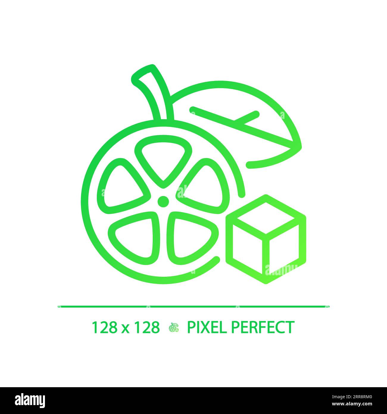 2D thin linear green gradient fruit icon Stock Vector Image & Art - Alamy