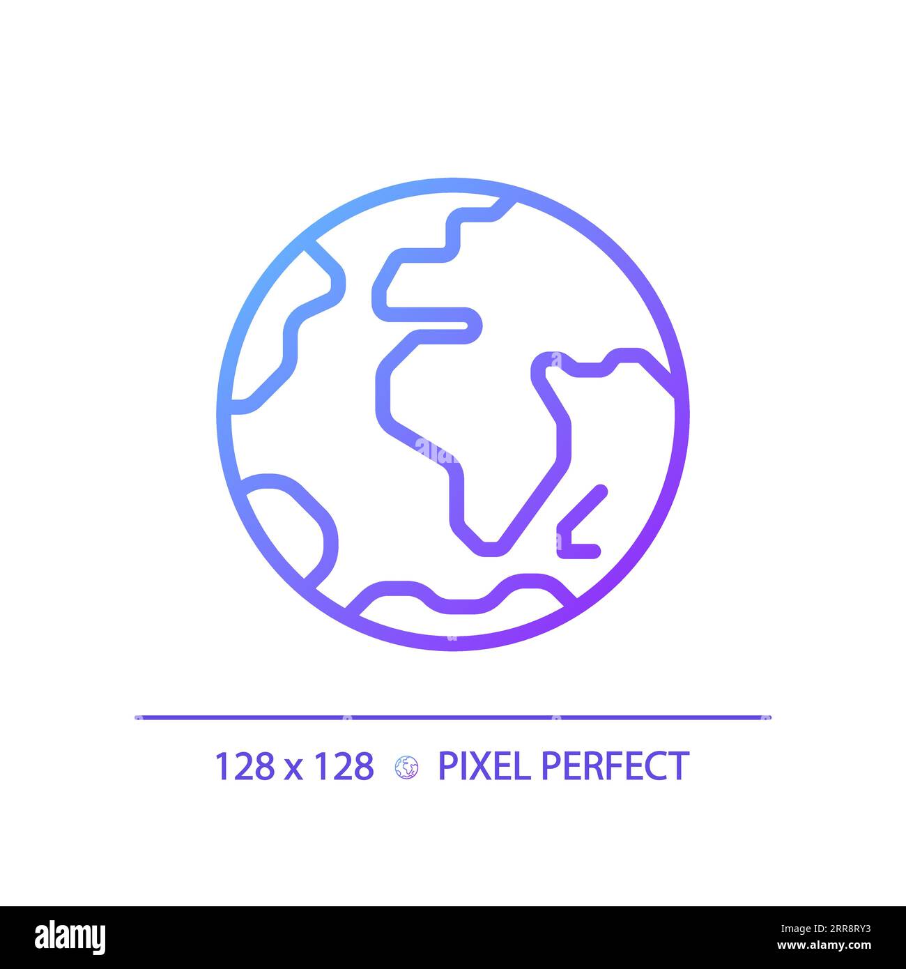 Earth planet pixel perfect gradient linear vector icon Stock Vector ... Earth planet pixel perfect gradient linear vector icon Stock Vector ...
