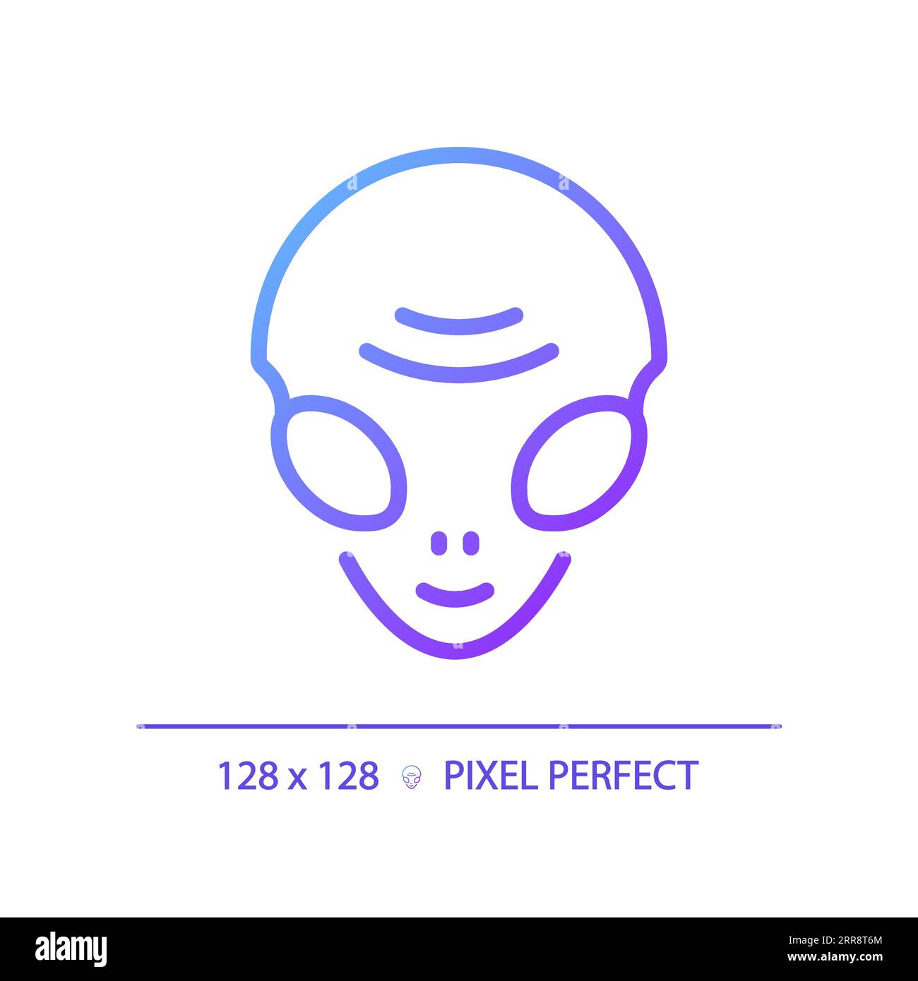 Alien ufo face outline Cut Out Stock Images & Pictures - Alamy